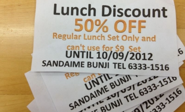 Japanese restaurant at Millenia Walk, Sandaime Bunji offers deals and ...