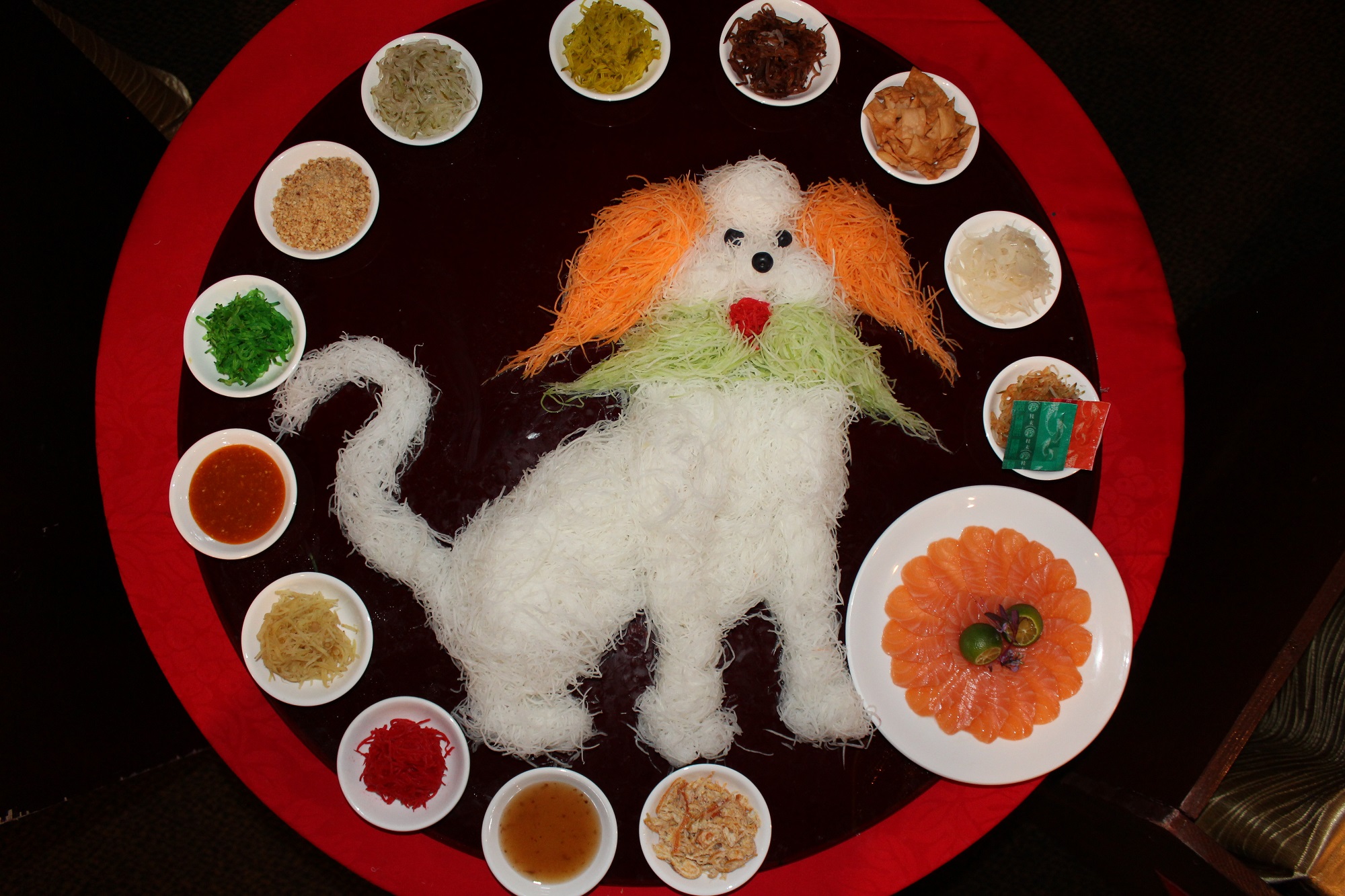 Dog-shaped yu sheng, a fine banquet, lucky draw prizes and more await ...
