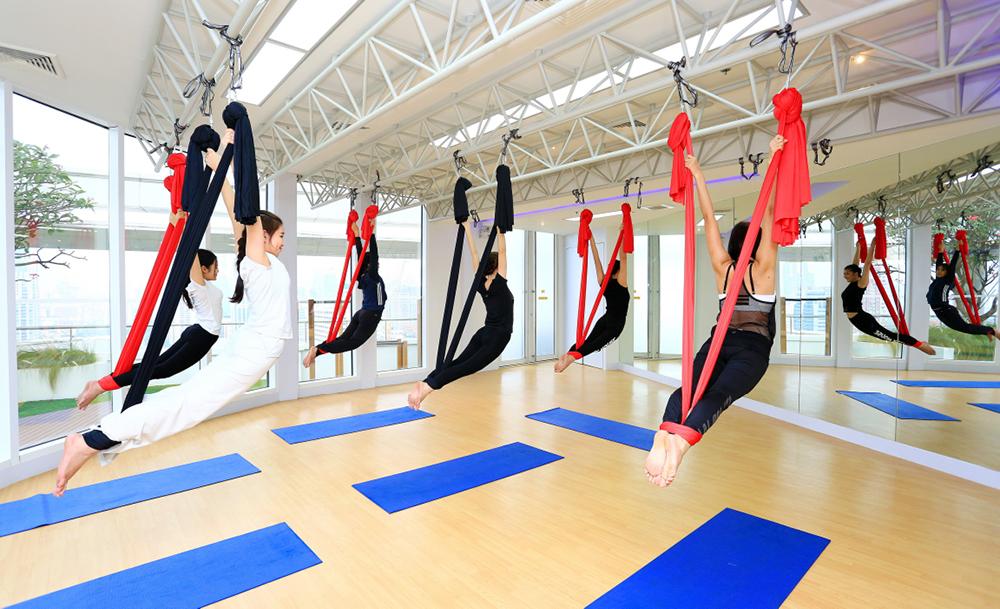This new yoga fly class comes with 26th-floor views of central Bangkok ...