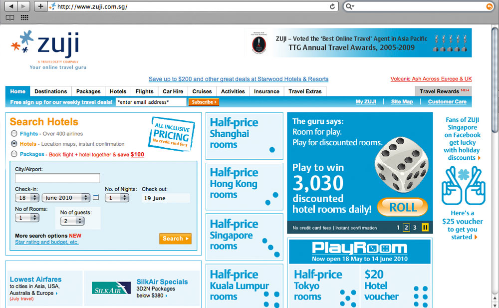 Roll the dice with Zuji and win discounted rates on selected hotels ...